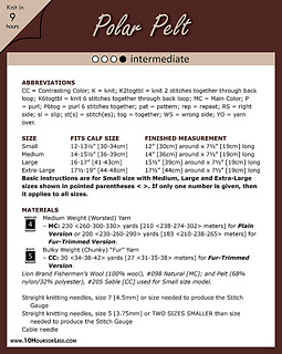 Ravelry: Polar Pelt pattern by 10 Hours or Less