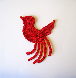 Ravelry: Bird Applique Crochet Pattern pattern by GoldenLucyCrafts