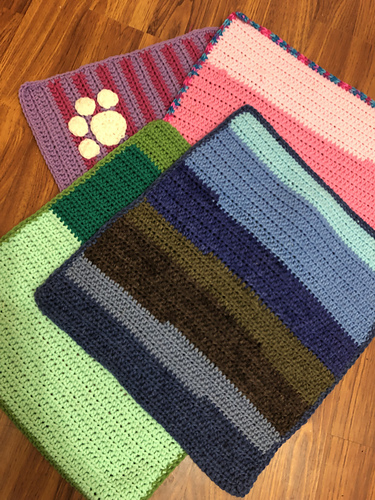 Making cat blankets to donate to my local animal shelter. You can find ...