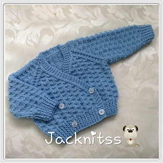 Ravelry: Crossover Baby Cardigan pattern by Jacqueline Gibb