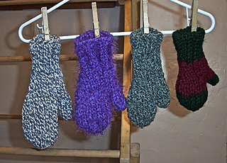 Ravelry: Loom Knit Children's Double Knit Mittens pattern by Faith Schmidt