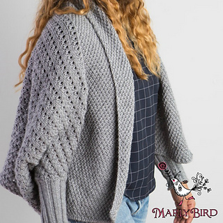 Ravelry: Knitted Cocoon Cardigan pattern by Marly Bird