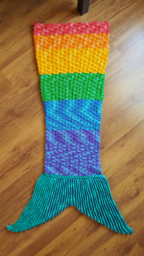 LGBTQ mermaid tail blanket for my girlfriend♡ one year since we both ...