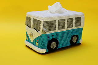 Ravelry: Volkswagen Bus Tissue Box Cover Camper Van pattern by Millionbells