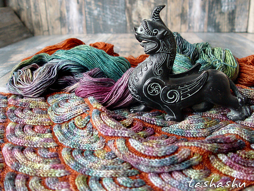 Dragon scale scarf [FO] : r/knitting