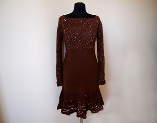 Ravelry: Dress with lace top and ruffle pattern by Olga