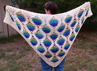 Ravelry: Pineapple Peacock Shawl pattern by Amanda Flock