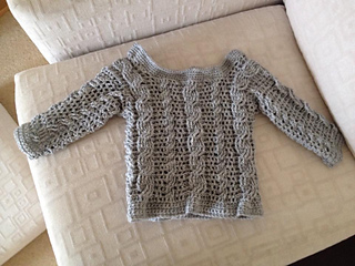 Ravelry: Easy Cable Crochet Toddler Sweater pattern by Ruby Stedman