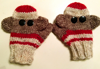 Ravelry: Sock Monkey Mittens pattern by Aunt Janet's Designs