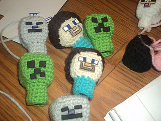 Ravelry: Minecraft Finger Puppets pattern by Michele Henson