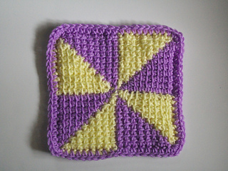 Ravelry: Tunisian Pinwheel Square pattern by CherylDeeCrochet