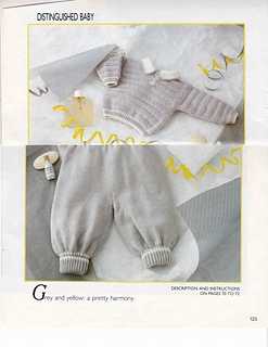 Ravelry: Classic Layette - Shirt-neck Sweater and Trousers pattern by ...