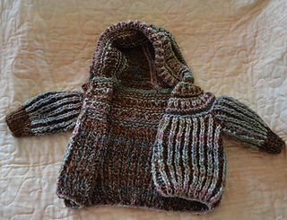 Ravelry: Two Color Brioche Baby Sweater pattern by Wendy Lund