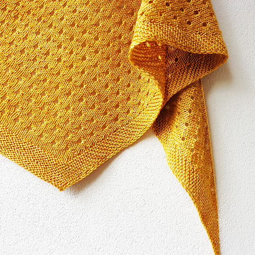 (FO) Gold Dust Shawl in Madelinetosh Tosh Sock (spicewood) modeled by ...