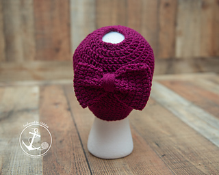 Ravelry: Chase Bun Hat with Bow pattern by Nicole Chase