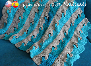 Ravelry: Blanket Granny square Waves pattern by Sol Maldonado