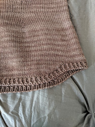[WIP] My Zweig sweater I was finally able to try on to ensure fit ...